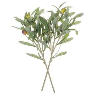 Hemobllo 2 St&uuml;ck K&uuml;nstliche Olivenzweige aus Kunststoff Gr&uuml;ne Olivenblatt Dekoration f&uuml;r Zuhause Party und Hochzeit Naturgetreue Simulation Langlebige Pflanzen