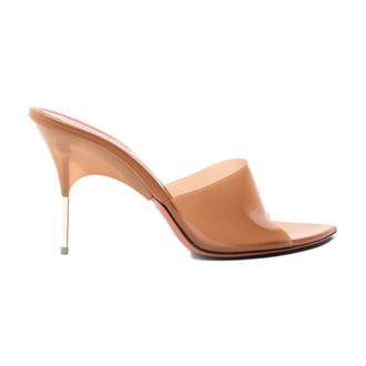 Amina Muaddi Femme, Chaussures, Beige, Taille: 38 1/2 EU Mules Lattice Argentées