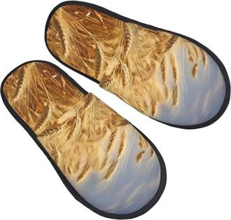 Generic Accueil Pantoufles R&eacute;colte Du Bl&eacute; Antid&eacute;rapant Pantoufles De Maison R&eacute;utilisables Chaussons DInt&eacute;rieur Pour Camping H&ocirc;tel Automne M