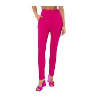 The Attico High-Waist Rosa Hose mit G&uuml;rtelschlaufen - - Trousers - Damen - Rosa - XS
