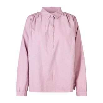 Lollys Laundry Femme, Blouses et Chemises, Rose, Taille: 42 FR Chemise Rose Clair &agrave; Manches Longues