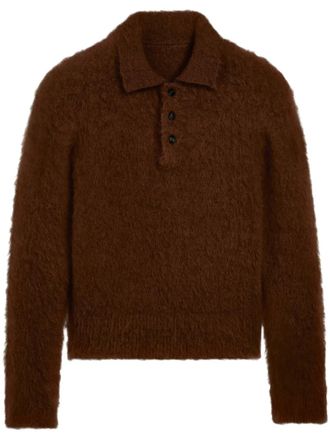 Ami pull à col polo - Marron