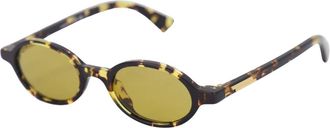 Bottega Veneta unisex, Accessoires, Brun, Taille: 47 MM Lunettes de soleil ovales et rondes élégantes en écaille