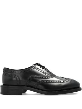 Dsquared2 Wingtip Lace-Up Black Leather Shoes - Gr. 40 (EU) - in Schwarz