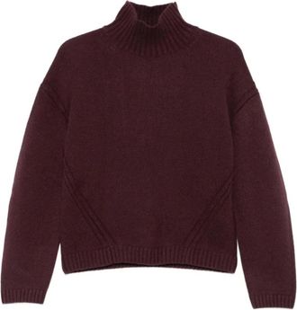 Joseph Femme, Pulls, Violet, Taille: 38 FR Luxe Cashmere High Neck Sweater