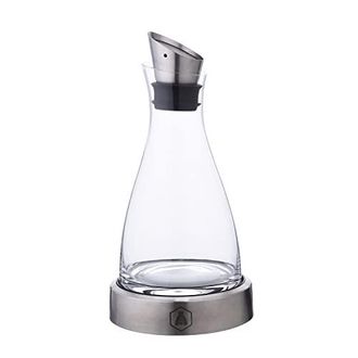 Laguiole 40269026, Dekanter aus Glas, hochwertige Kühlbasis, mit abgeschrägtem Ausgießer, transparentes Glas, Fassungsvermögen Wein 1,78 ml, 22 x 12 cm