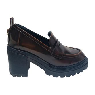 Sergio Rossi Mokassins aus Leder - - Shoes - Damen - Braun - 37 EU