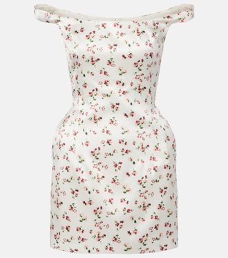 Magda Butrym Robe à fleurs en satin de soie