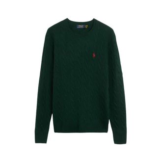 Polo Ralph Lauren Femme, Pulls, Vert, Taille: 40 FR Cable Knit Crewneck Sweater