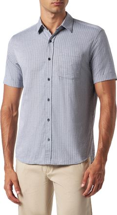 s.Oliver Mens 2137662 Hemd Kurzarm, blau 5978, S