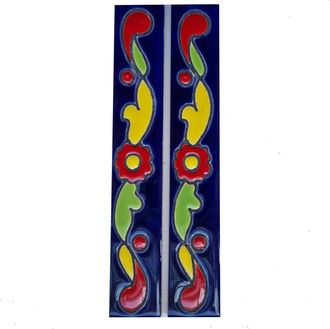 Generic Hausnummern, spanische Keramik, 15 cm x 7,5 cm, Pfeffer Design (Enden, 2 Fliesenset)