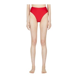 Ziah Retro High Waist Bikini Bottoms - - Swimwear - Damen - Rot - L