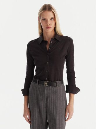 Tommy Hilfiger Hemd 1985 WW0WW43528 Schwarz Slim Fit