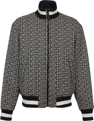 Balmain Monogram Reversible Bomber Jacket - - Jackets - Herren - Mehrfarbig - 2XL