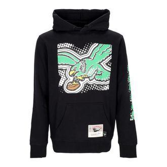 Mitchell & Ness Philadelphia Eagles Hoodie NFL Big Face - - Sweatshirts & Hoodies - Herren - Schwarzk - S