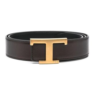 Tod's Homme, Accessoires, Brun, Taille: 95 CM Ceinture en cuir &eacute;l&eacute;gante pour homme
