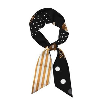 Generic Turquie &Eacute;charpe dautomne pour femme - &Eacute;charpe tour de cou pour sac &agrave; main, citrouille, &eacute;rable, satin de soie, foulard pour le sport, le yoga, le visag