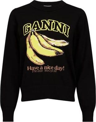 Ganni Pull en coton &agrave; ouverture