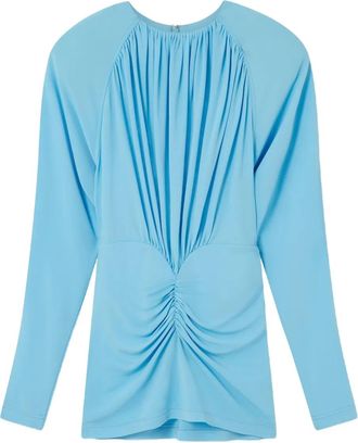 Stella McCartney robe courte à design drapé - Bleu