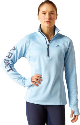 Ariat Womens Tek Team 1/2 Zip Sweatshirt Long Sleeve Fleece in Cote D Azur, Size Small, by Ariat