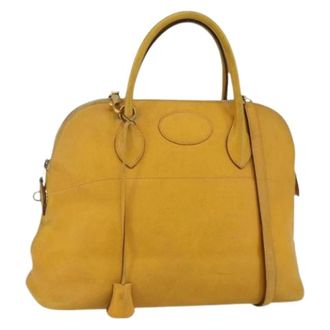 Herm&egrave;s Sac &agrave; main vintage doccasion - Femme - Pre-owned - Jaune - Taille: ONE Size
