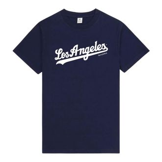 Sporty & Rich Femme, Tops, Bleu, Taille: 42 FR T-shirt bleu marine avec logo imprimé