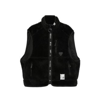 Miharayasuhiro Faux-shearling Sleeveless Jacket