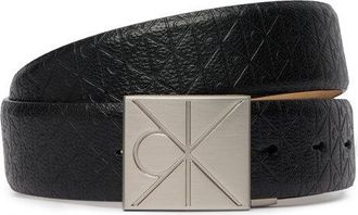 Calvin Klein G&uuml;rtel Emblem Plaque W/ Aop 35Mm Adj LV04D7082G Schwarz