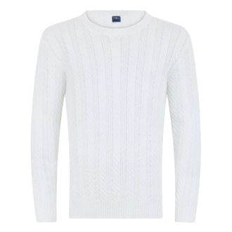 Fedeli Homme, Pulls, Blanc, Taille: L Pull &agrave; col rond et manches longues