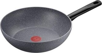 T-fal Natural On Wok 28 cm, Induction, Revêtement antiadhésif, Fonction Thermo-Signal, Emballage éco-responsable, Fabriqué en France G2801902
