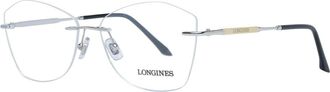 Longines Longines, Femme, Accessoires, Blanc, Taille: ONE Size Montures Optiques Papillon en M&eacute;tal Gris