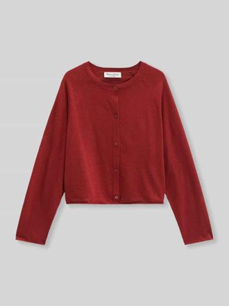 Marc O'Polo Relaxed Fit Strickjacke aus Baumwoll-Leinen-Mix