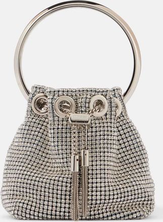 Jimmy Choo London Bucket Bag Bon Bon Micro mit Kristallen