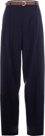 Max Mara Femme, Pantalons, Bleu, Taille: 40 FR Bacio Wide Pantalons