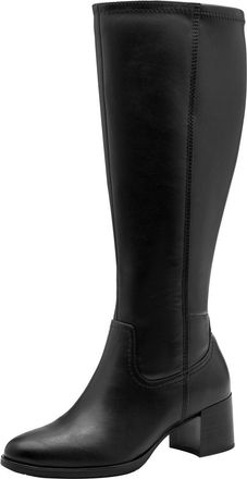 Jana Damen Stiefel mit Blockabsatz Vegan, Schwarz (Black), 37 EU