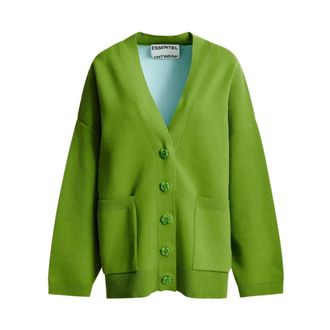 Essentiel Femme, Pulls, Vert, Taille: 36 FR Jomber Knitted Cardigan