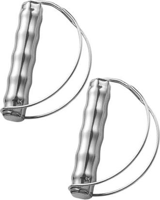 Cabilock Lot de 2 Poign&eacute;es Porte-Paquet d&Eacute;picerie en Acier Inoxydable Supporte Jusqu&agrave; 25 Kg Poign&eacute;e Ergonomique Confortable Accessoire L&eacute;ger et Compact pour Tr