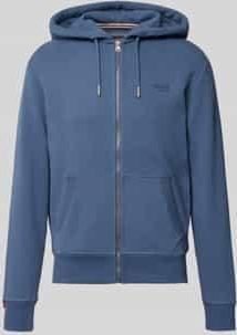 Superdry Sweatjacke mit Kapuze und Logo-Stitching