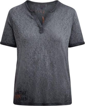 soccx V-Shirt mit fixierten Turn-Up-&Auml;rmeln