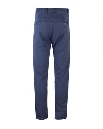 Mason's Mens Chino Trousers Blue Cotton Elastane