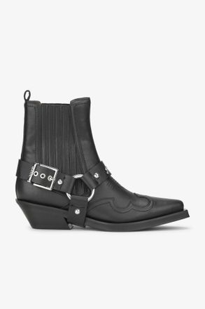Ganni schwarz Low Cut Western Chelsea-Stiefel