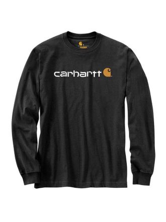 Carhartt Work in Progress Langarmshirt Carhartt Long-Sleeve Logo schwarz