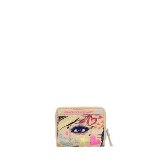 Marc Jacobs Porte-monnaire The Punk Scribble Mini en cuir