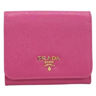 Prada Portefeuille Tri-fold Pre-owned - Femme - Pre-owned - Rose - Taille: ONE Size