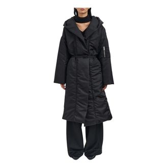 Andrea Ya'aqov Oversized Mantel mit G&uuml;rtel - - Coats - Damen - Schwarzk - S