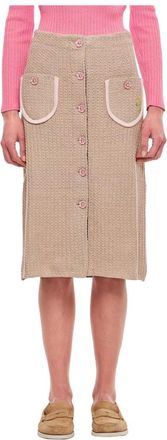 Cormio Femme, Jupes, Beige, Taille: 36 FR Midi Skirts