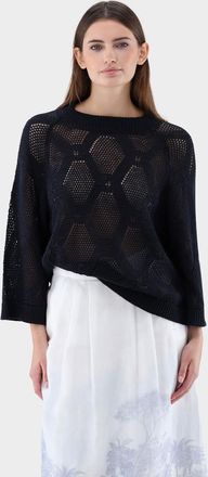 van Laack Loose Fit Pullover aus Ajoure Strick