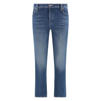 Mother Ankle Straight Leg Jeans mit F&uuml;nf Taschen - - Jeans - Damen - Blau - W27