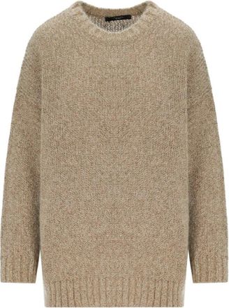 Max Mara Femme, Pulls, Beige, Taille: 38 FR Furetto Sweater