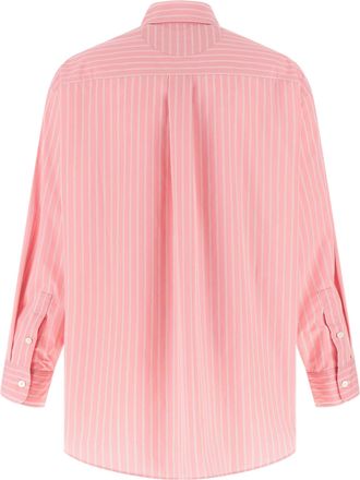 Marni Striped Cotton-Blend Poplin Shirt - Pink